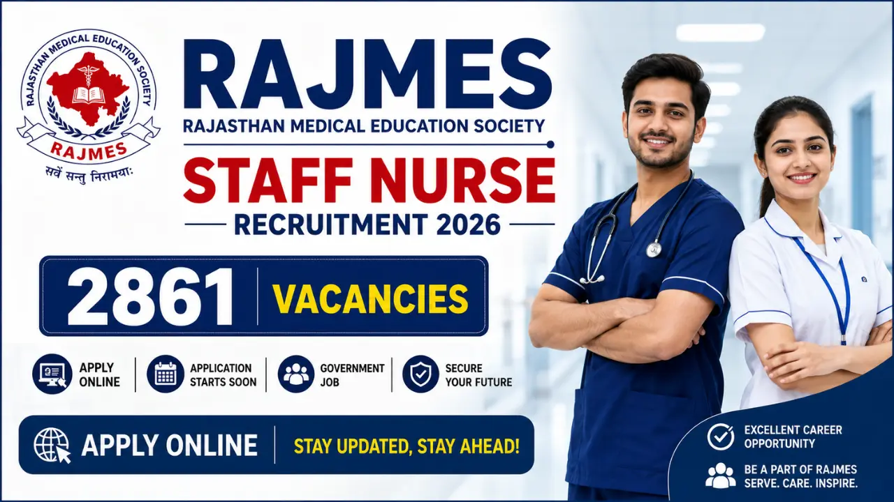 RAJMES Staff Nurse Recruitment 2026 Apply Online